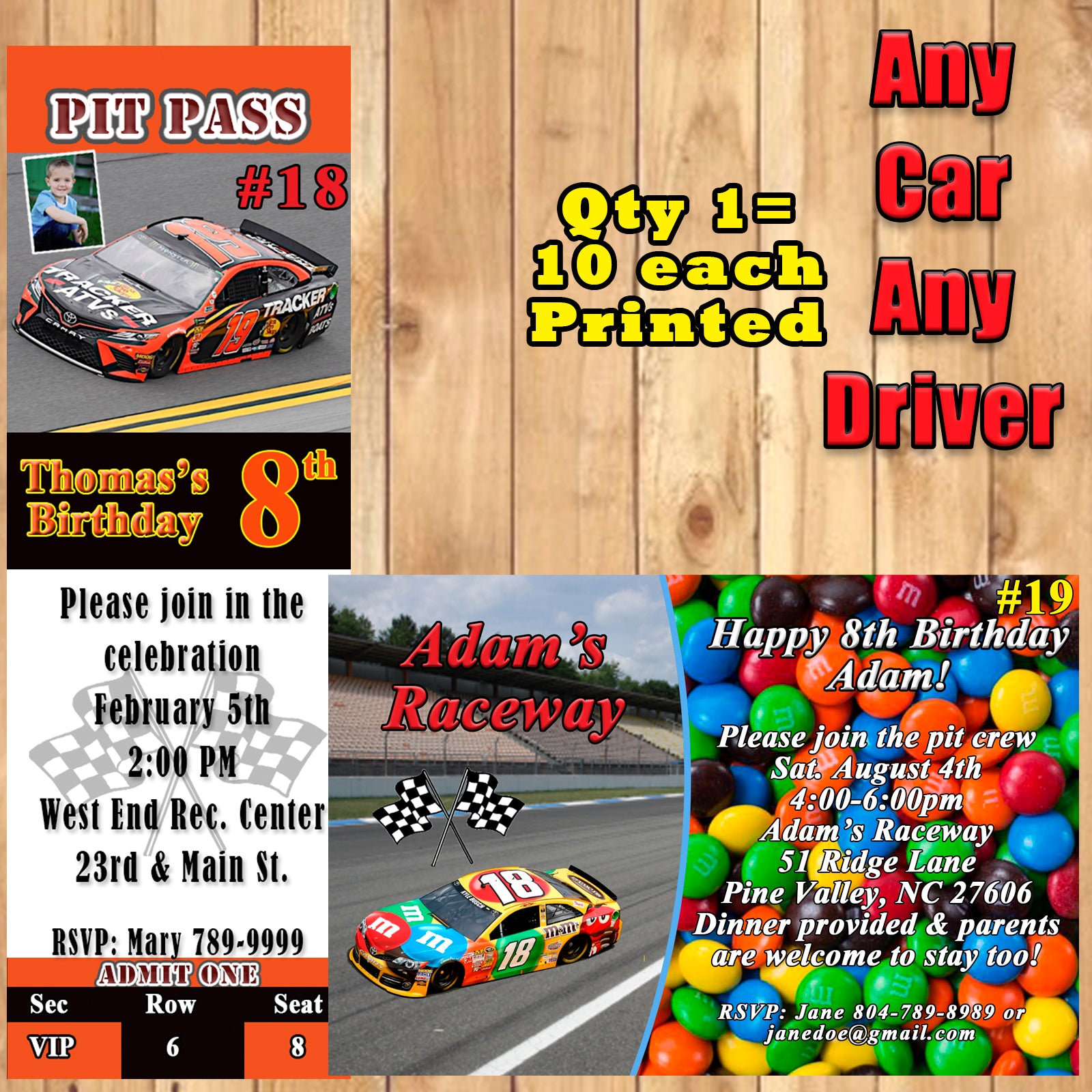 Nascar Birthday Invitations Printable