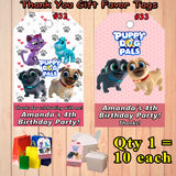 Puppy Dog Pals Birthday Favor Thank You Gift Tags 10 ea Personalized C ...